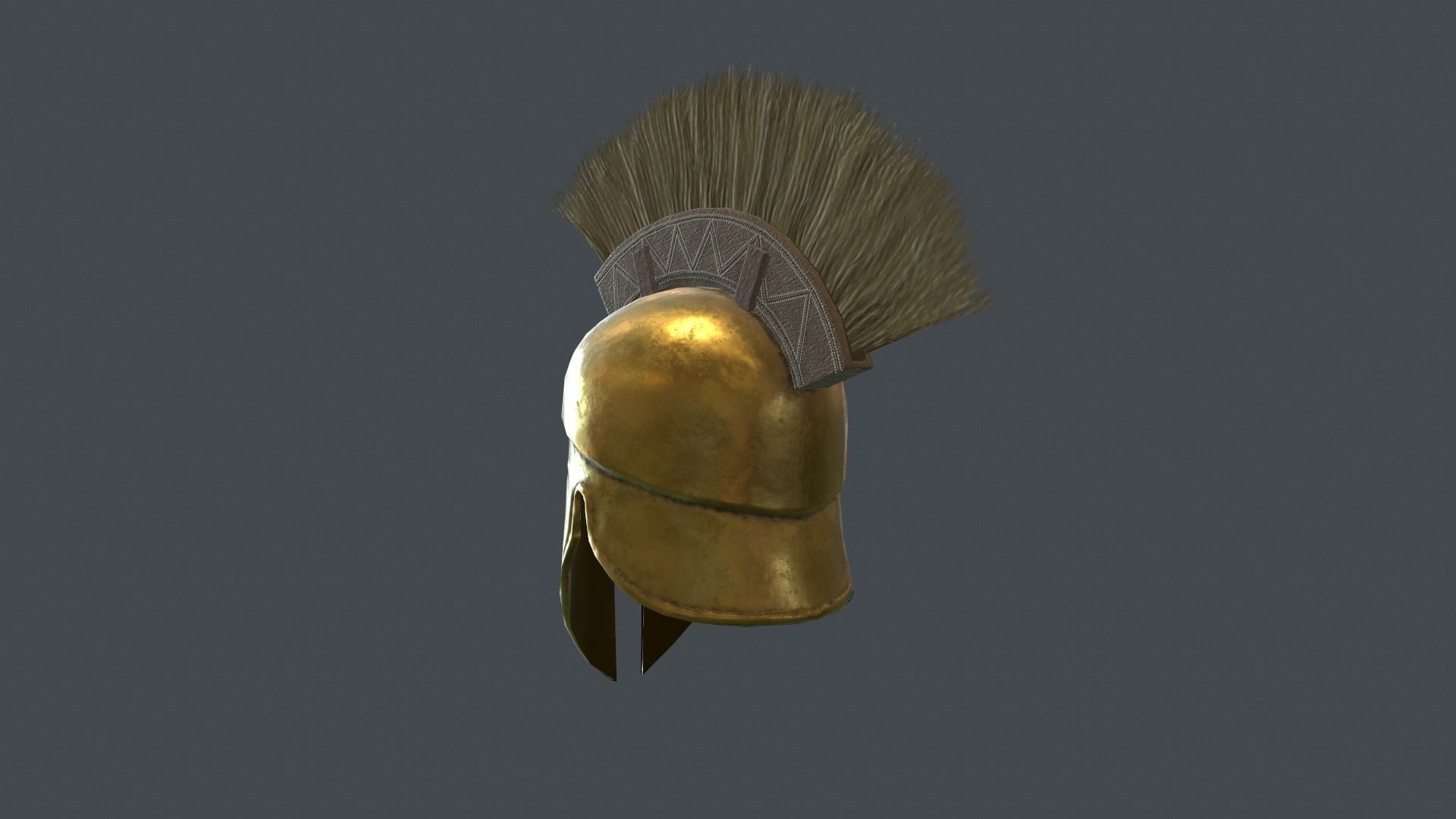 3D model Antique golden helmet VR / AR / low-poly | CGTrader