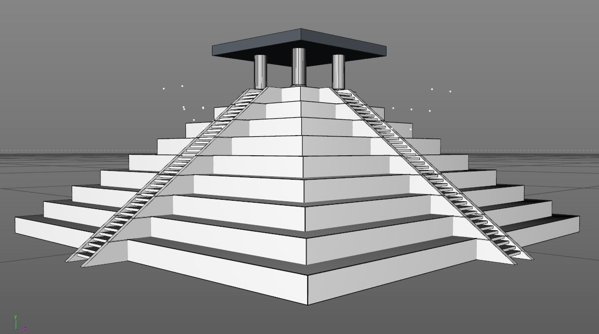 3D model Mayan Temple VR / AR / low-poly | CGTrader