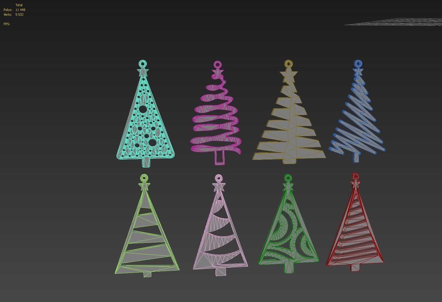 Christmas tree toy set 3D model | CGTrader