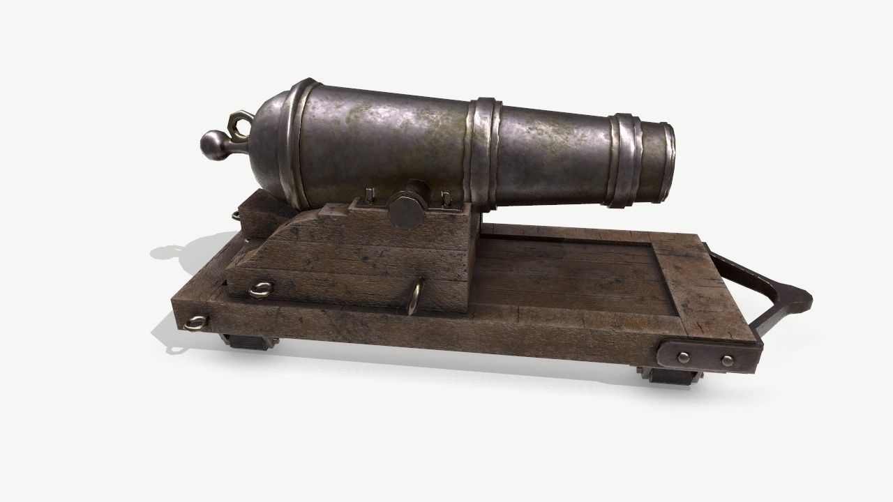 3D model Carronade VR / AR / low-poly | CGTrader