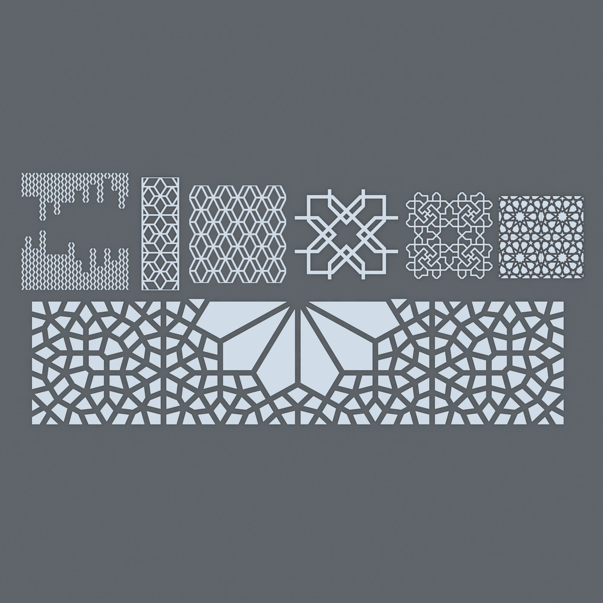 Partition - Roof and Wall Pattern free 3D model | CGTrader