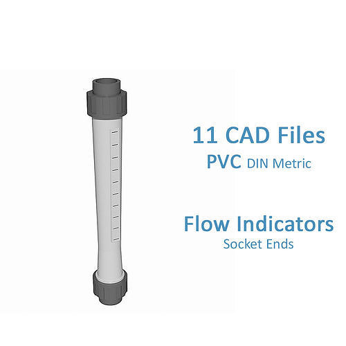 PVC Flow Indicators - Socket Ends free 3D model | CGTrader