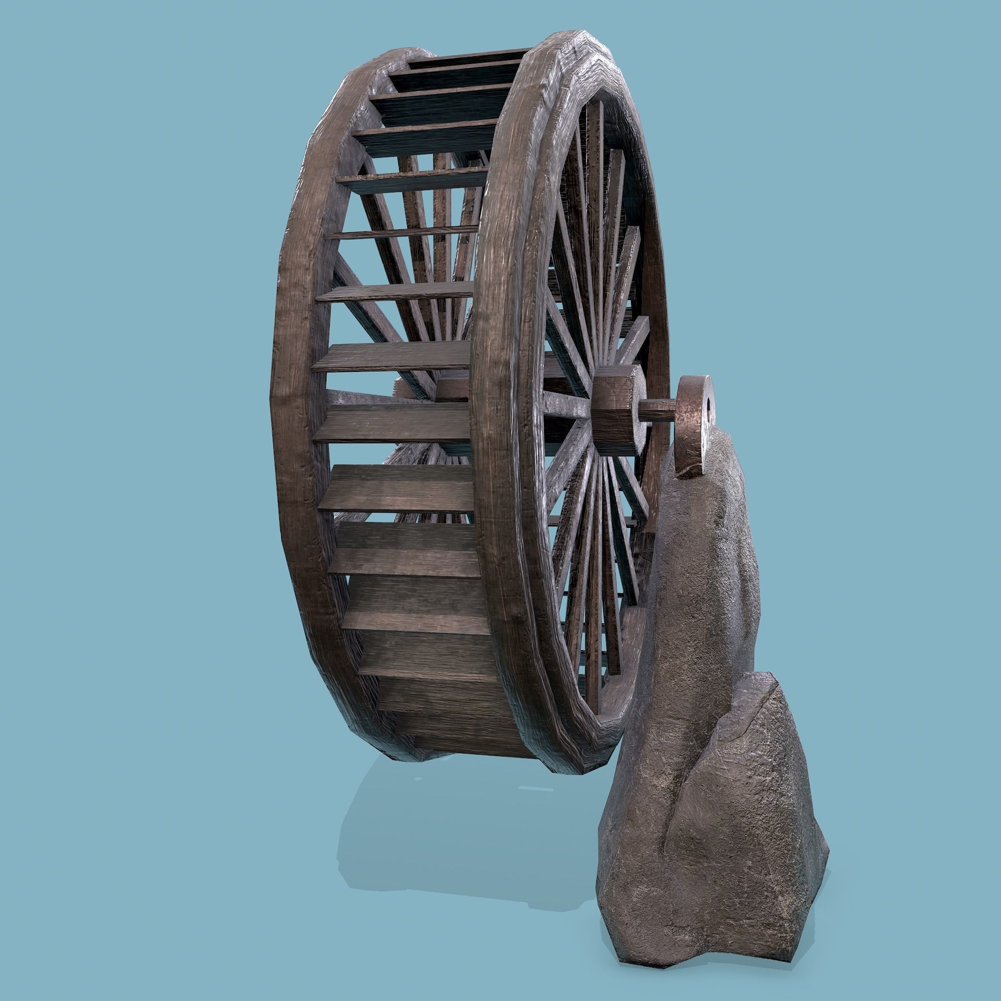 3D model Water Wheel Wooden VR / AR / low-poly | CGTrader