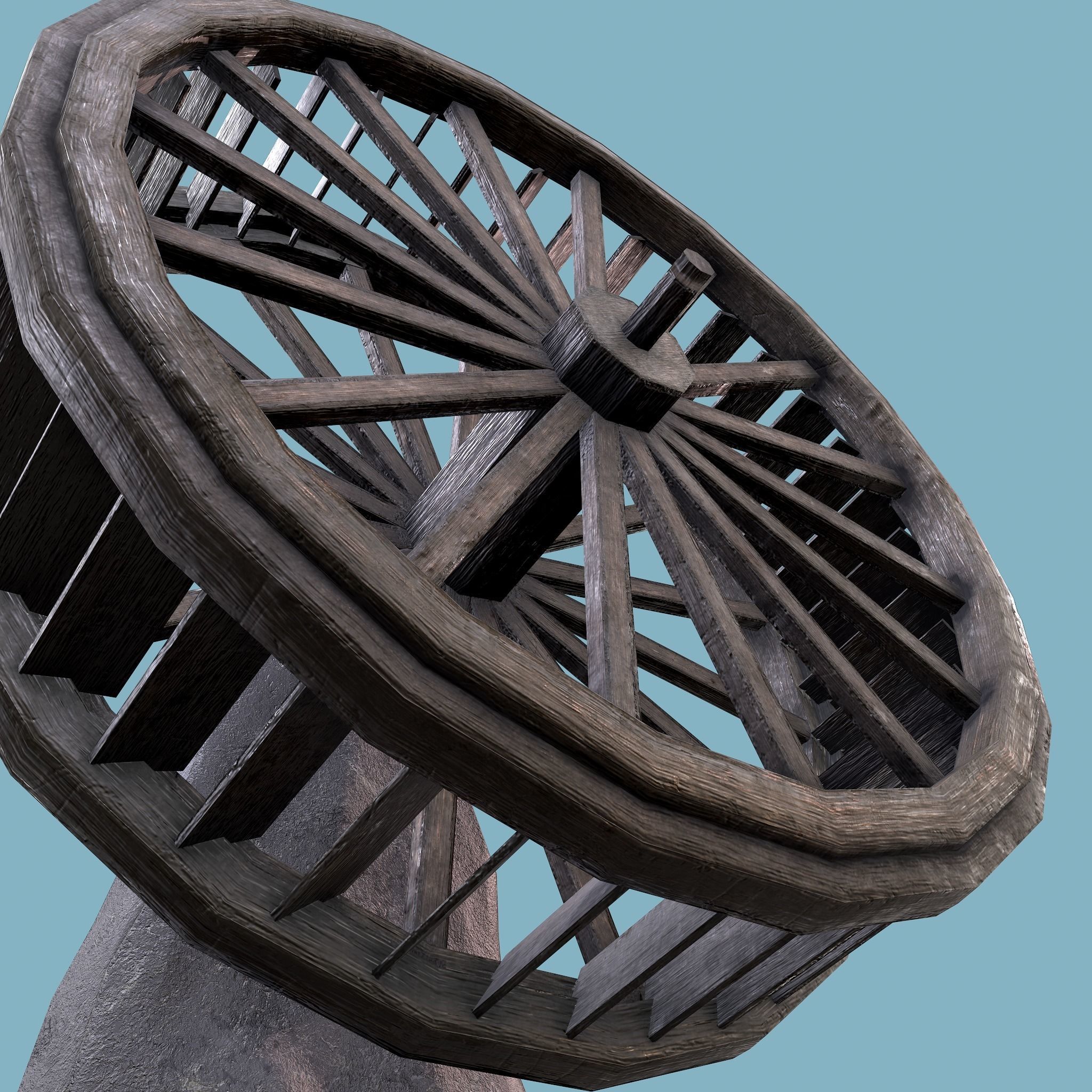 3D model Water Wheel Wooden VR / AR / low-poly | CGTrader