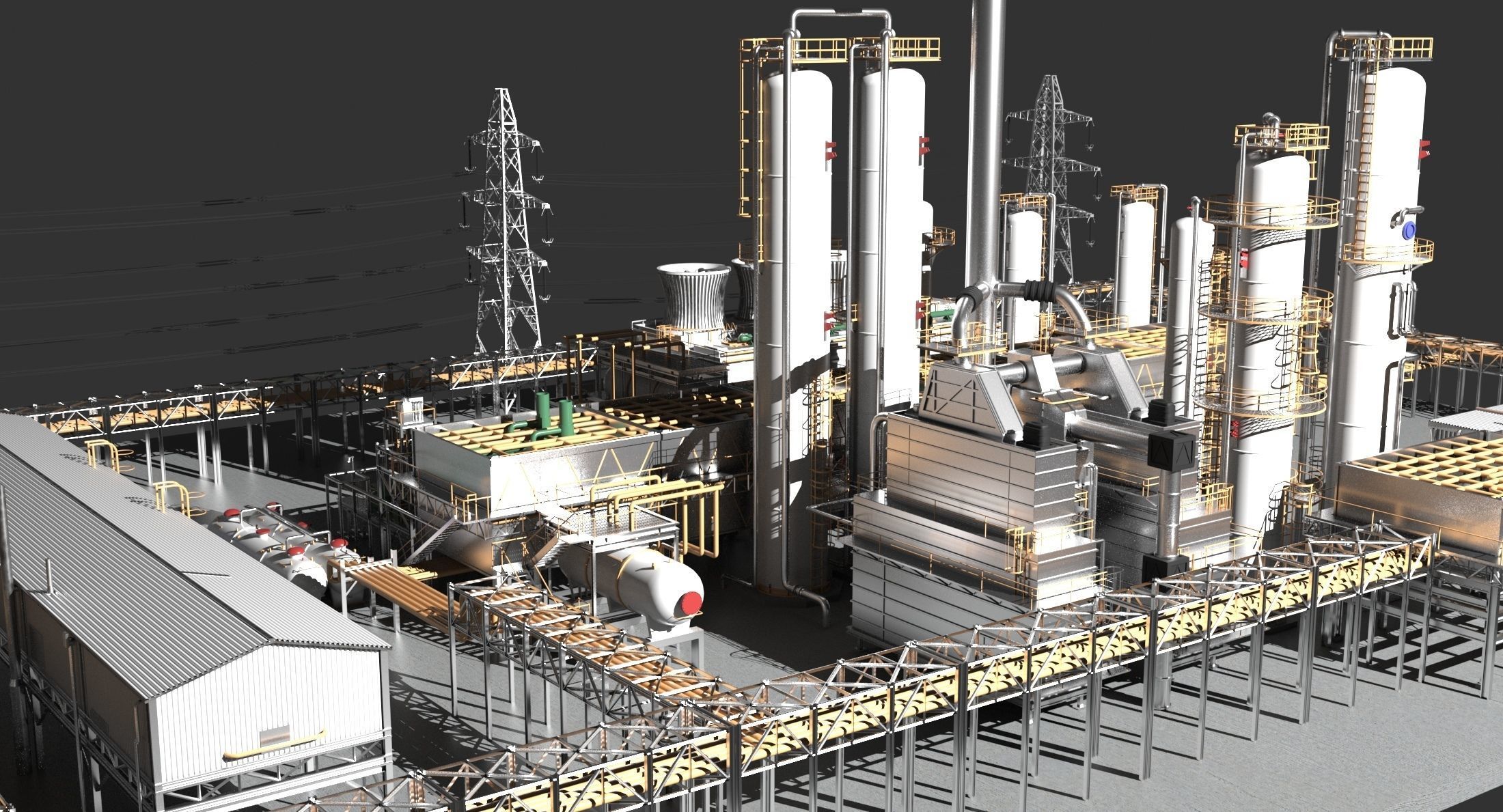 Oil Refinery 3D model | CGTrader