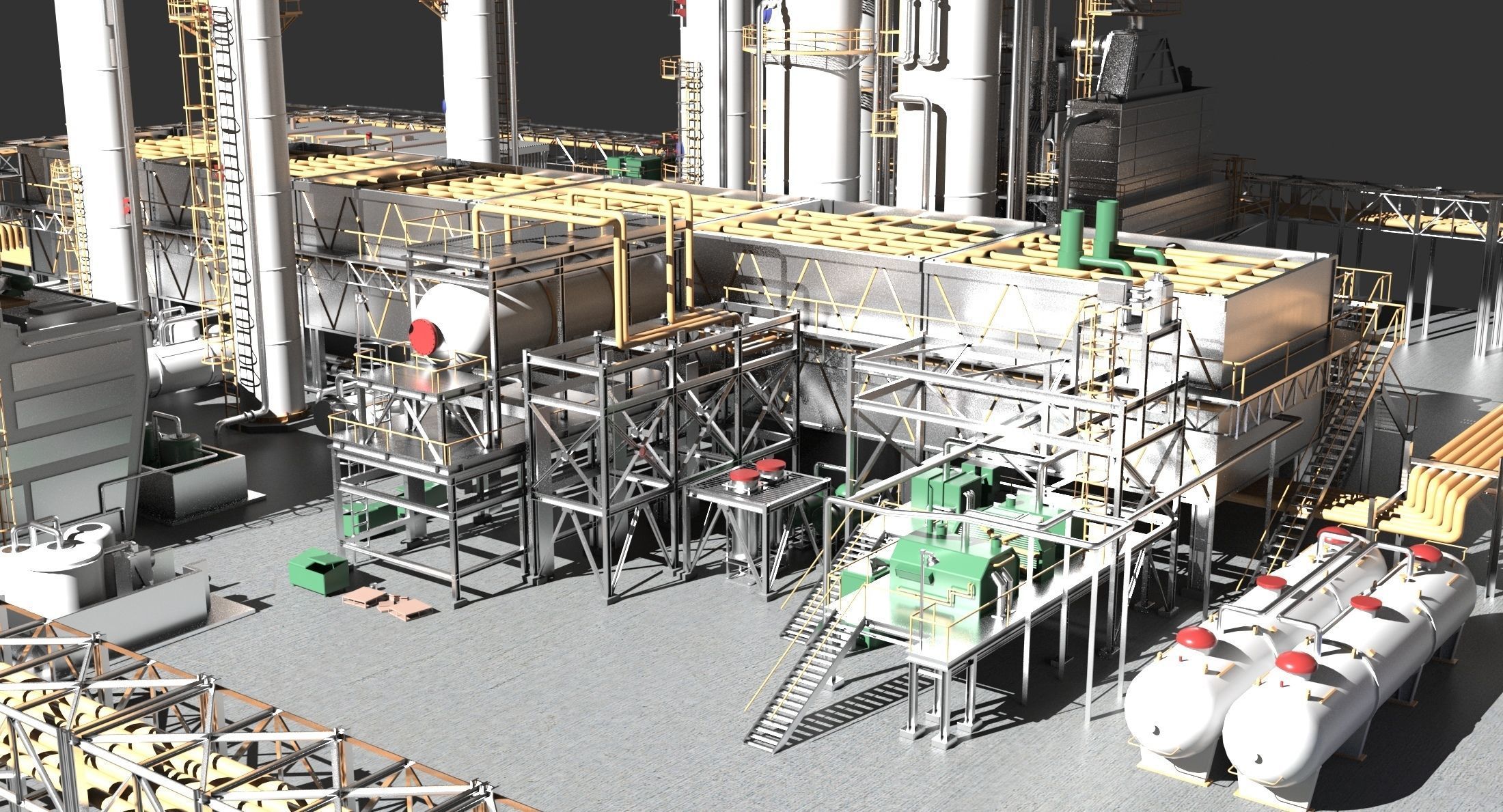 Oil Refinery 3D model | CGTrader