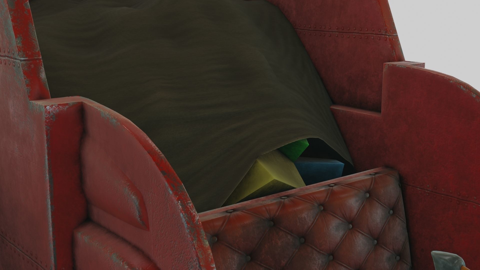 3D model Low Poly Dieselpunk Santa Sleigh With PBR Materials VR / AR ...