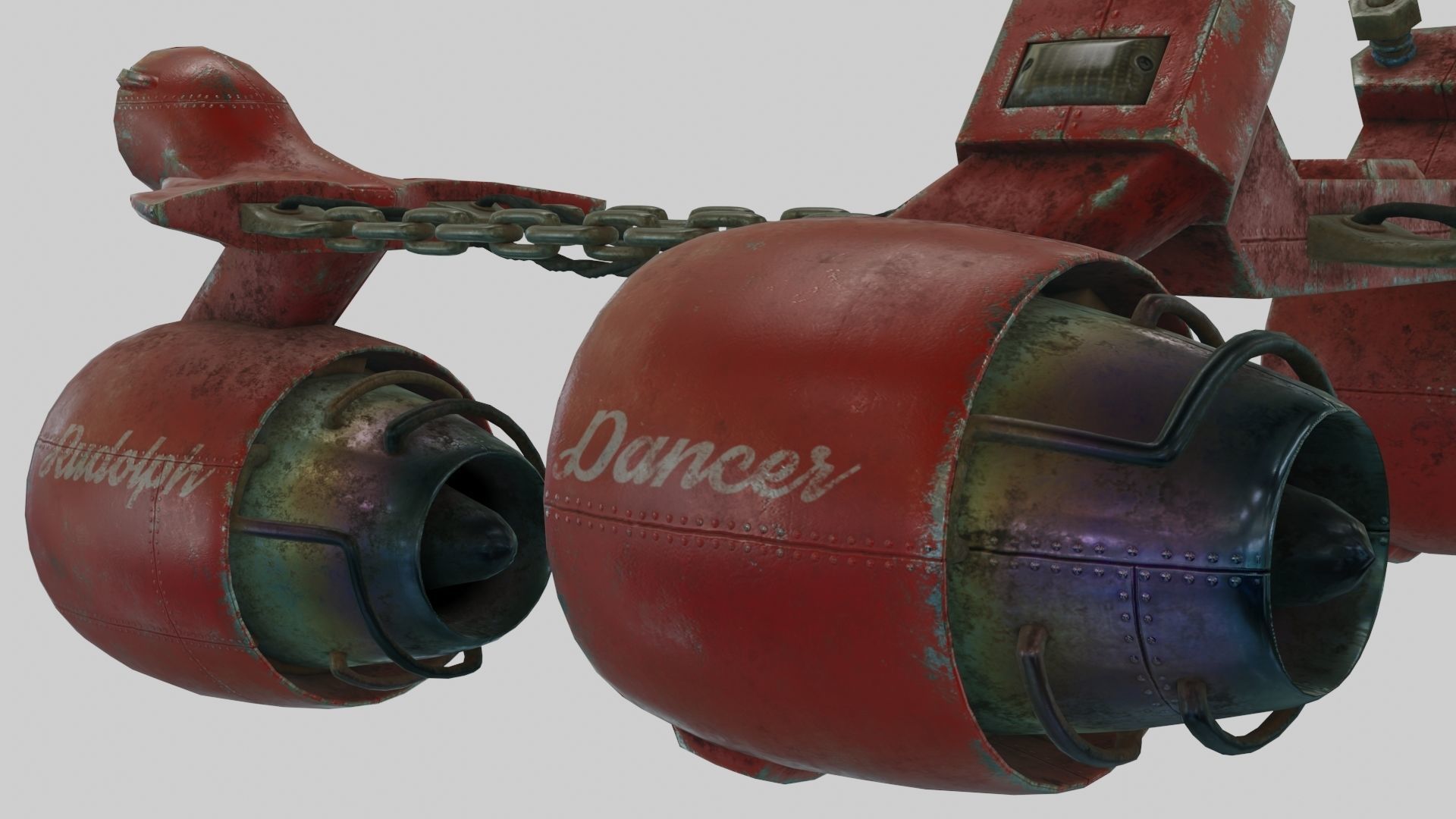 3D model Low Poly Dieselpunk Santa Sleigh With PBR Materials VR / AR ...