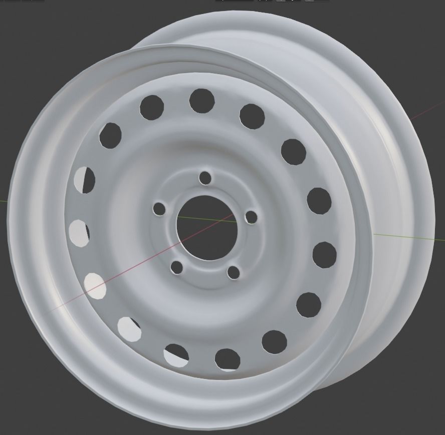 Stamped steel rim 3D model | CGTrader