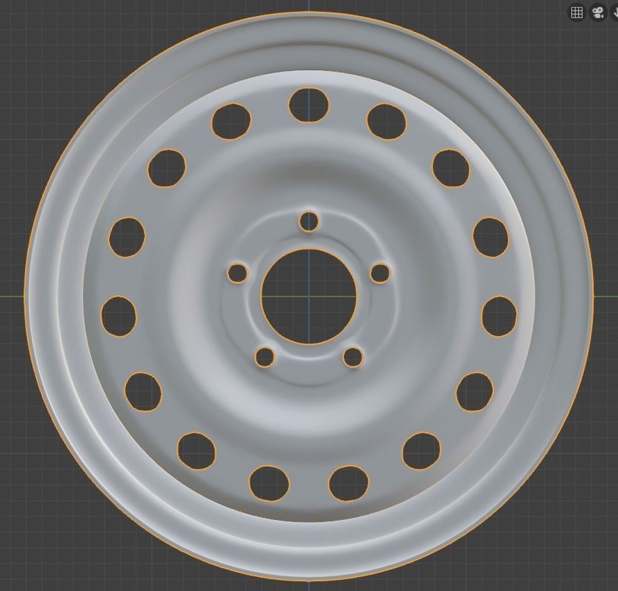 Stamped steel rim 3D model | CGTrader