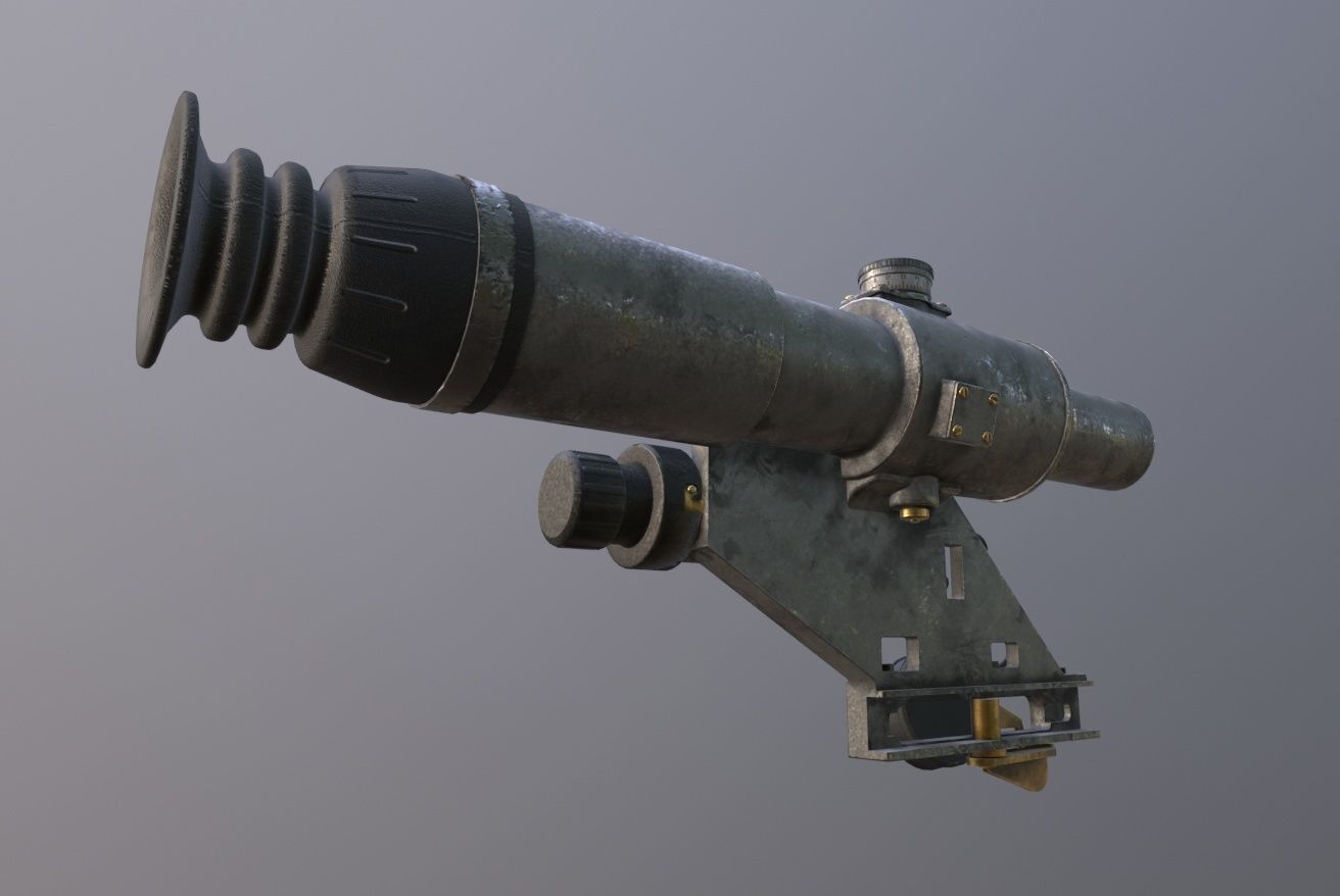 3D model 1OP50 SSP Russian Machine gun Scope VR / AR / low-poly | CGTrader