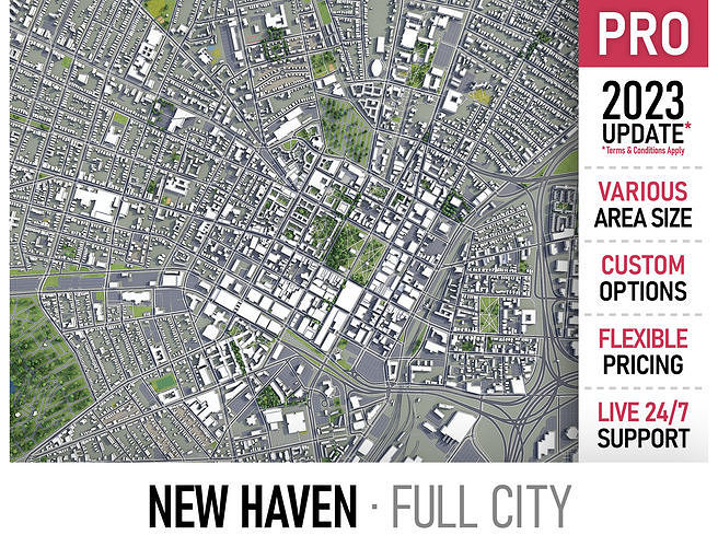 3D model New Haven VR / AR / low-poly | CGTrader