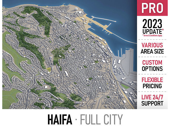 3D model Haifa VR / AR / low-poly | CGTrader