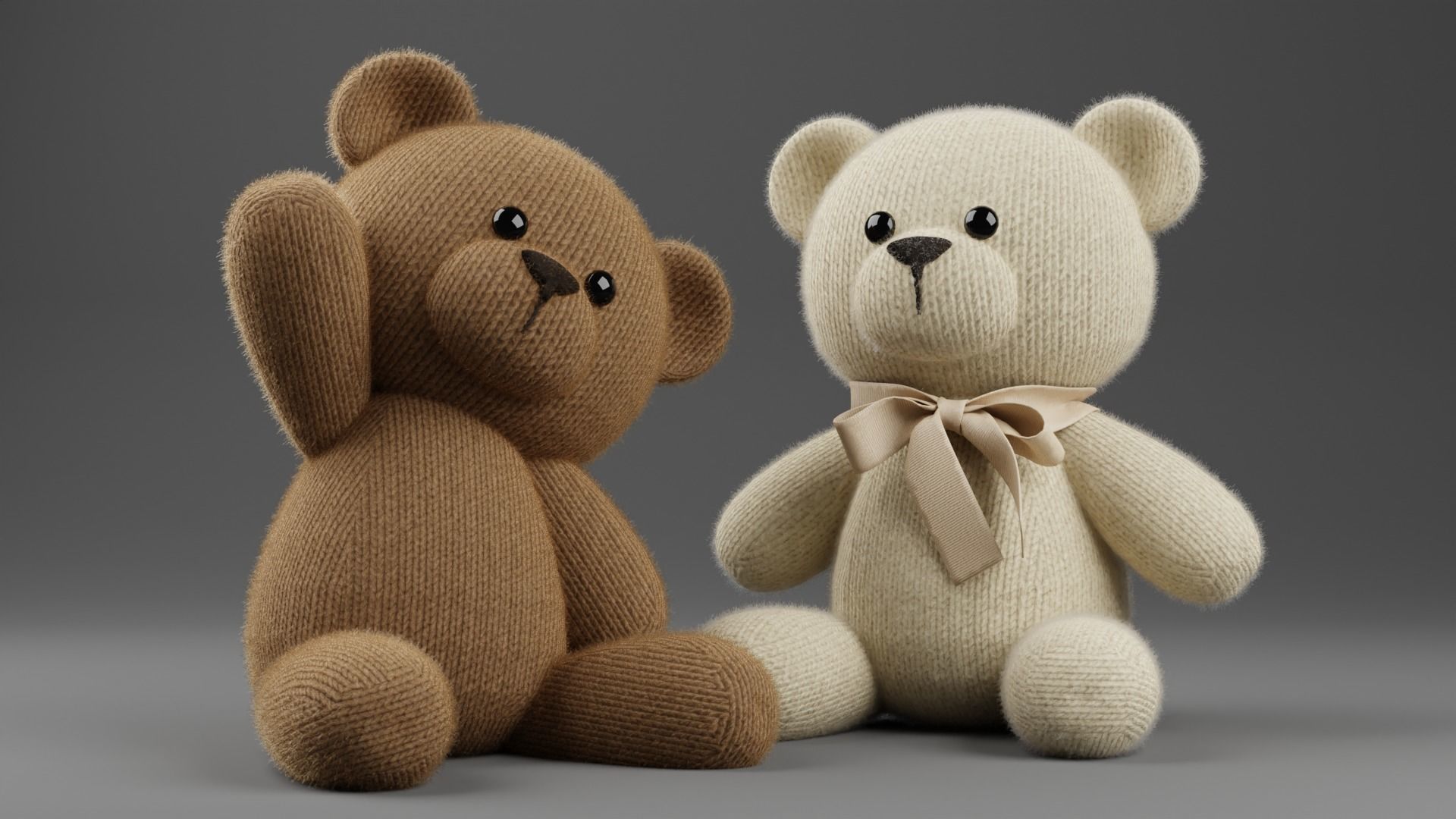 Teddybear toys 3D model rigged | CGTrader