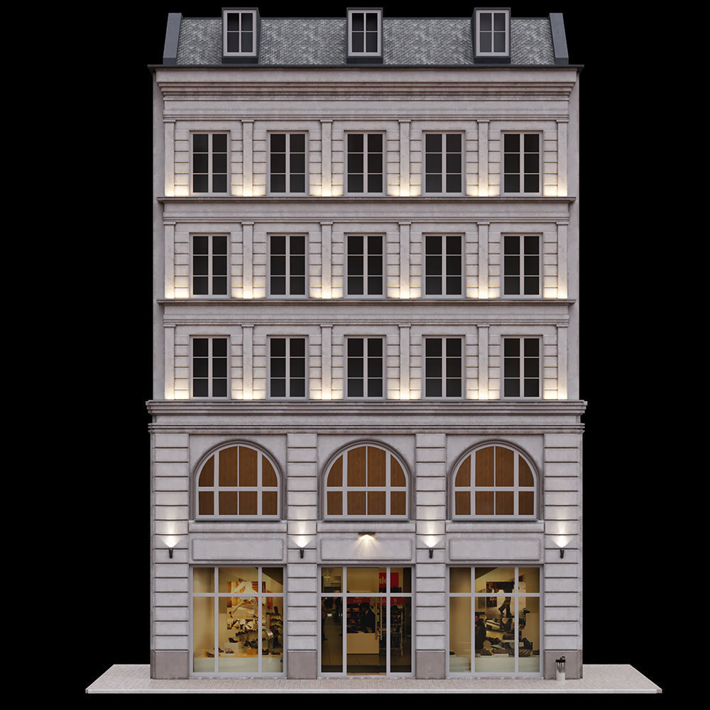 Paris Building Facade 3D model | CGTrader