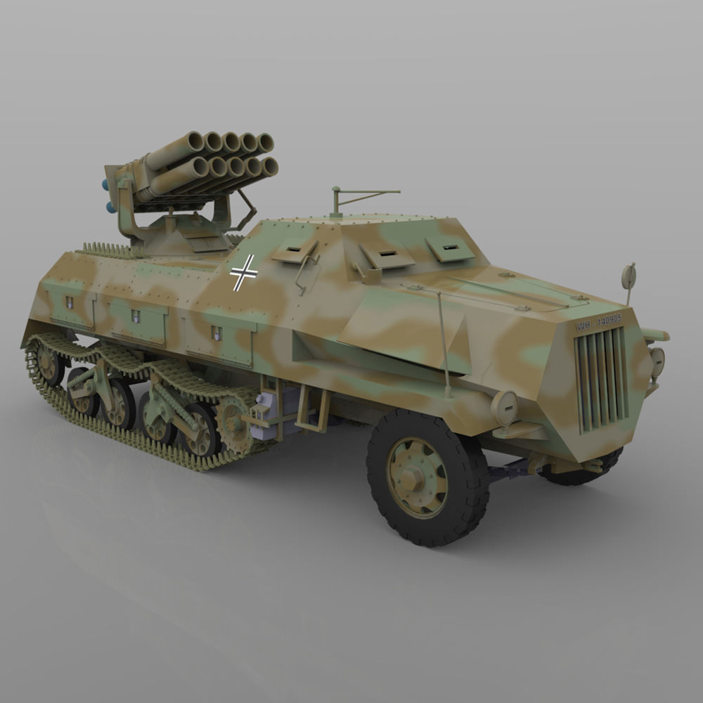 Panzerwerfer 42 3D model rigged | CGTrader