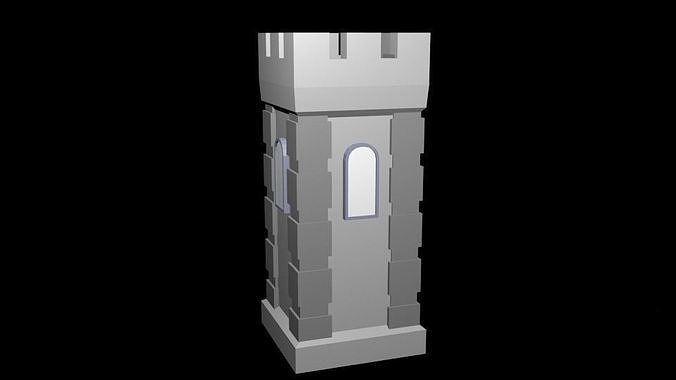 LowPolyTower tower free VR / AR / low-poly 3D model | CGTrader