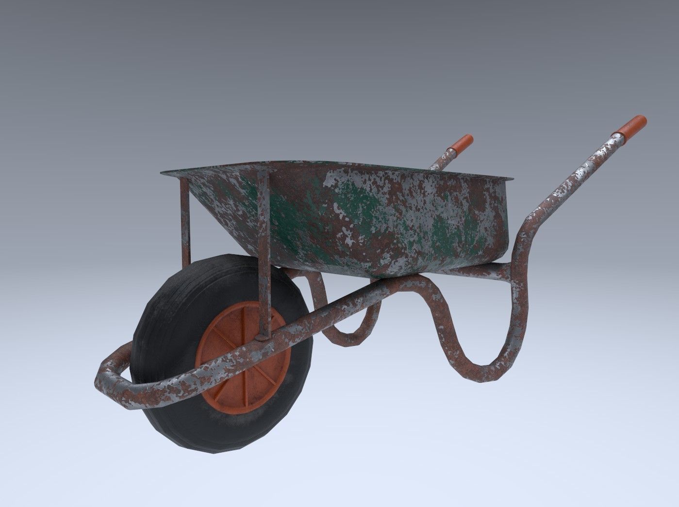 Rusty Wheelbarrow free VR / AR / low-poly 3D model | CGTrader