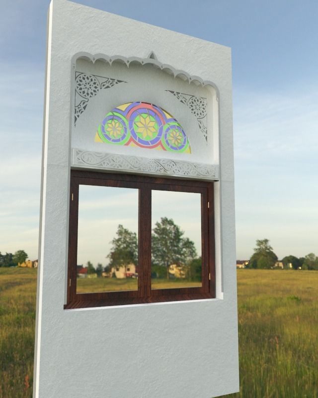 3D model Qamaria stained glasses and Yemeni classic window VR / AR ...