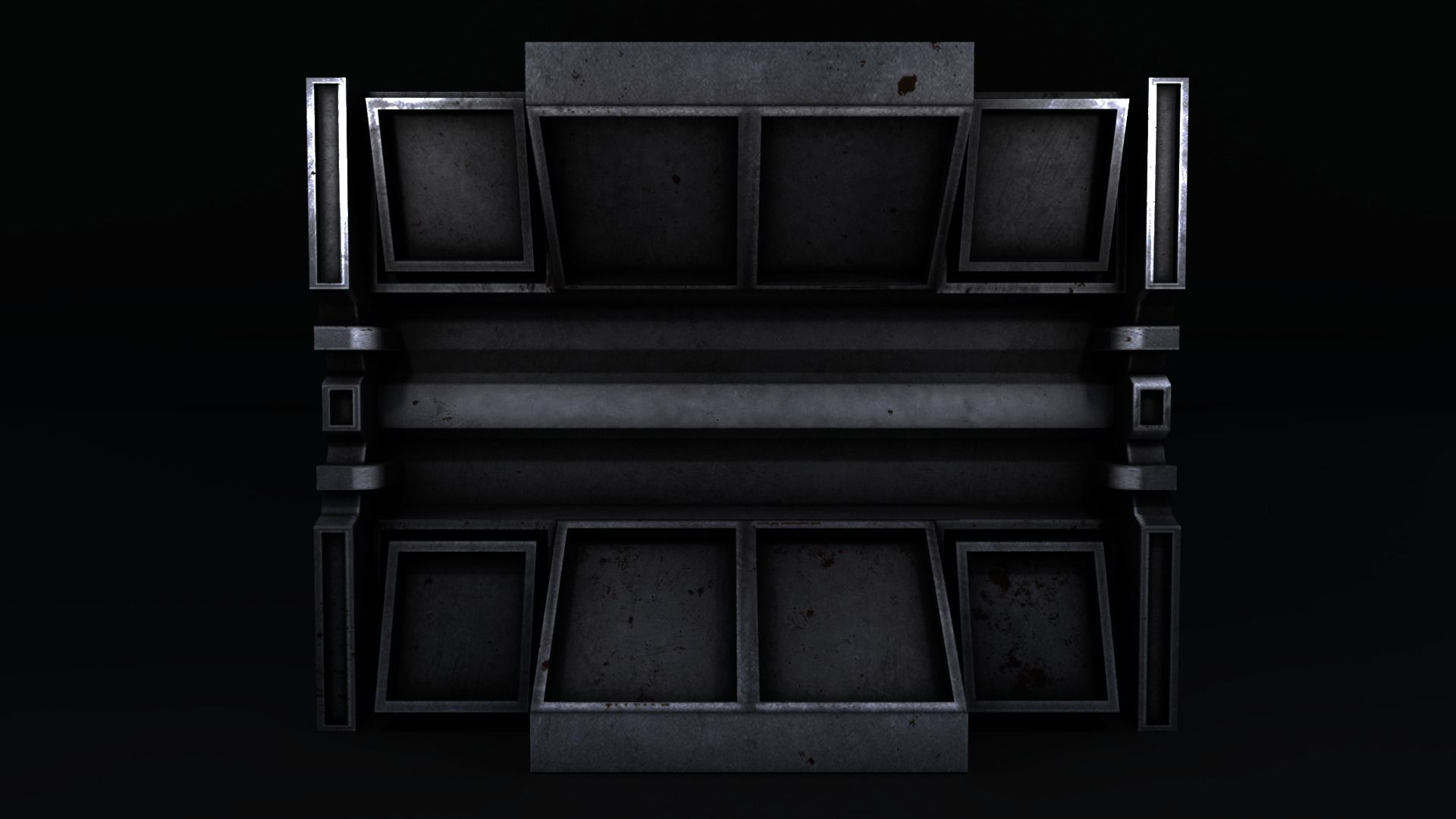 SCIFI INDUSTRIAL DUNGEON MODULES free VR / AR / low-poly 3D model ...