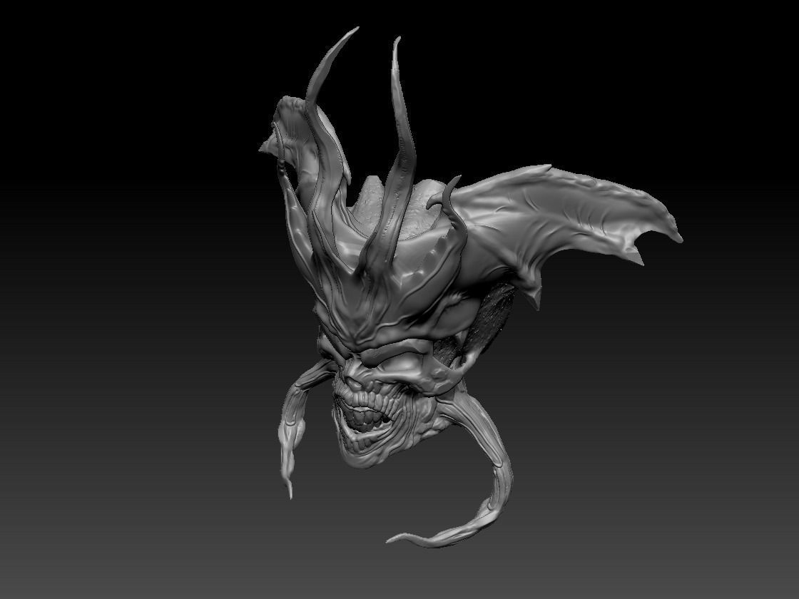Demon Skull 3D model 3D printable | CGTrader