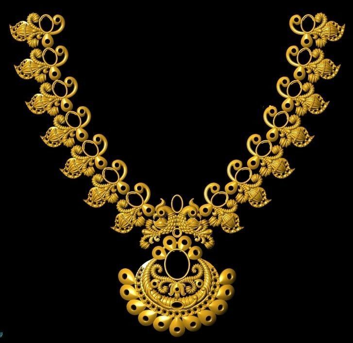 40 gm indian neckless porche and noksi 3D model | CGTrader