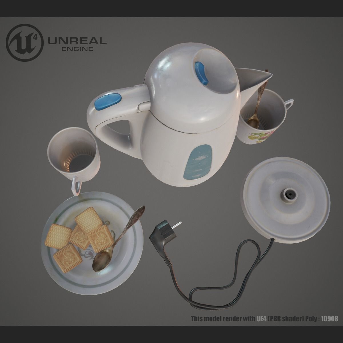 3D model Teapot electric VR / AR / low-poly | CGTrader