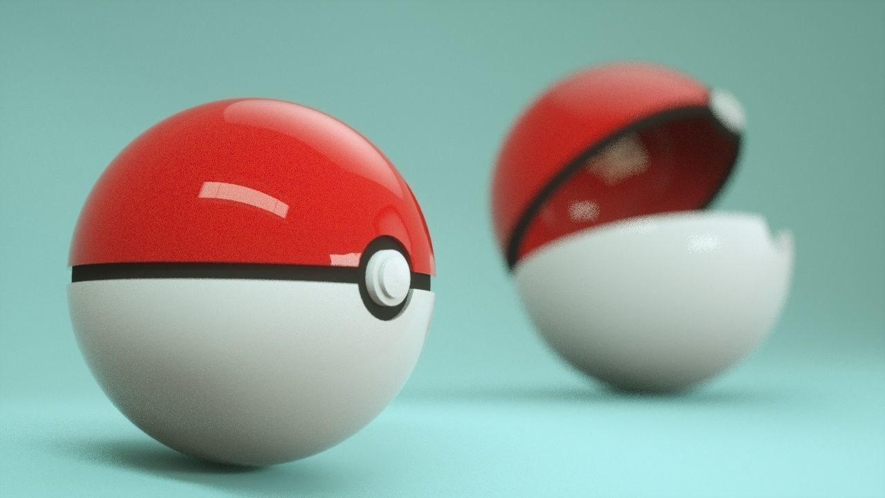 3D model Pokeball Model pokemon egg on table VR / AR / low-poly | CGTrader