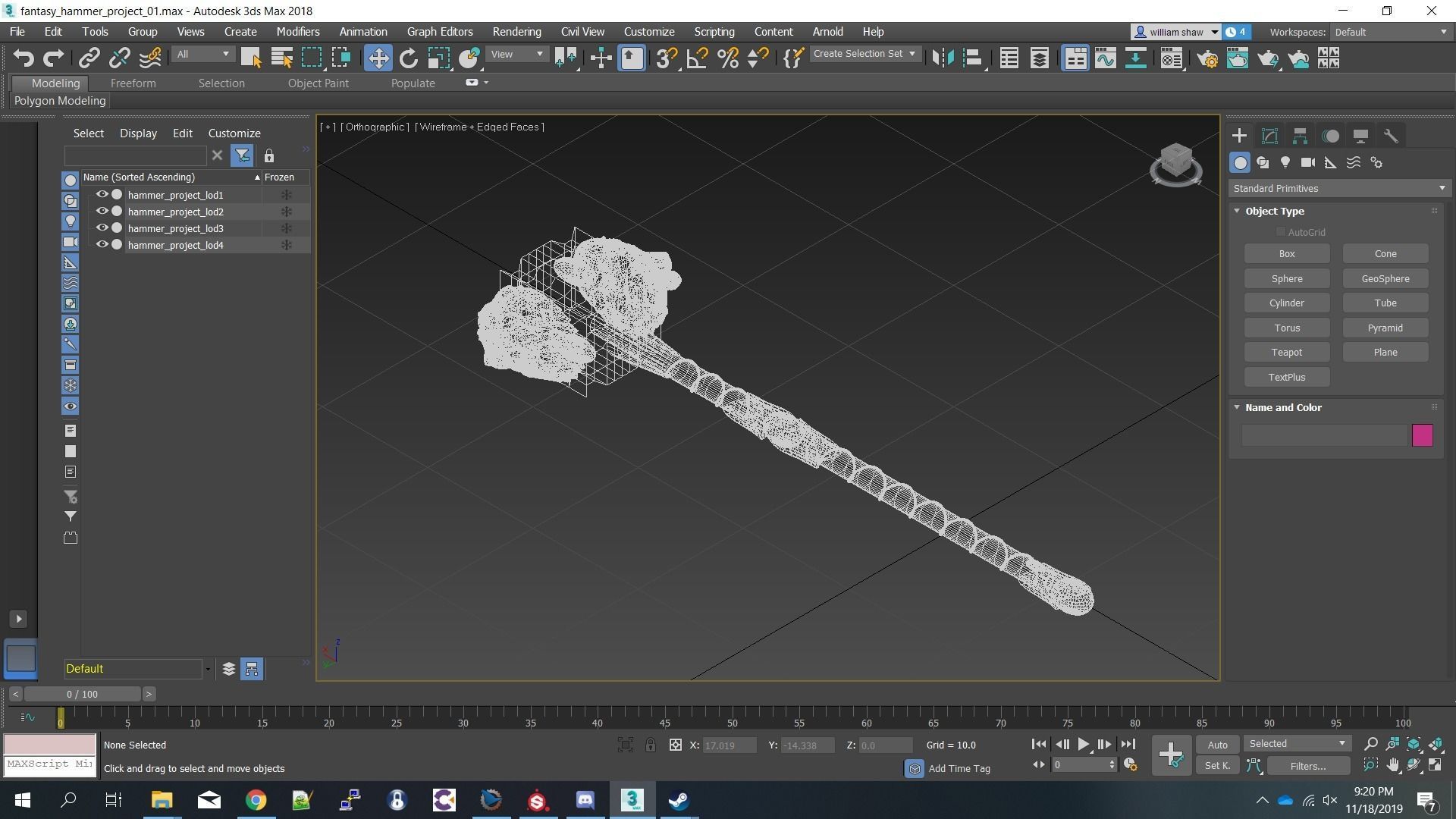 3D model Fantasy Lion Hammer VR / AR / low-poly | CGTrader