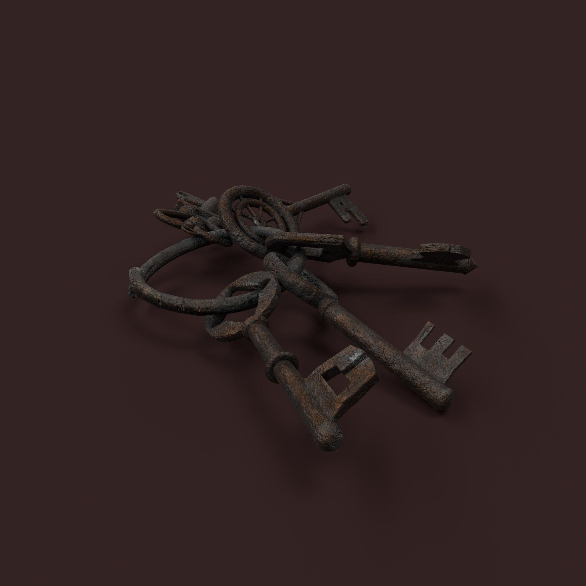 Medieval Keys Ring of Keys 3D model | CGTrader