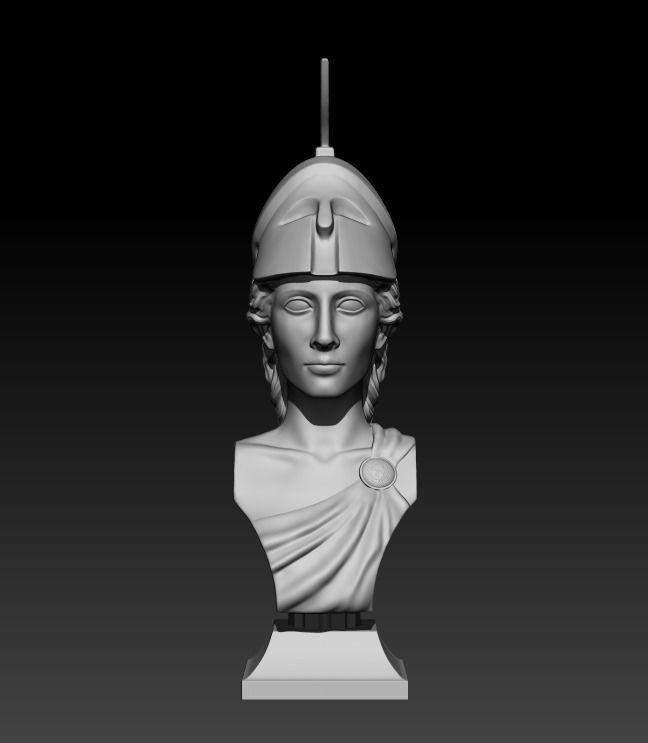 Hi-poly ancient Athena bust Greek sculpture 3D model 3D printable ...