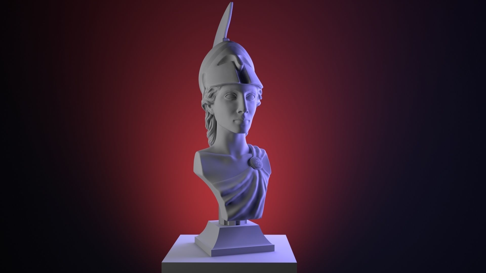 Hi-poly ancient Athena bust Greek sculpture 3D model 3D printable ...