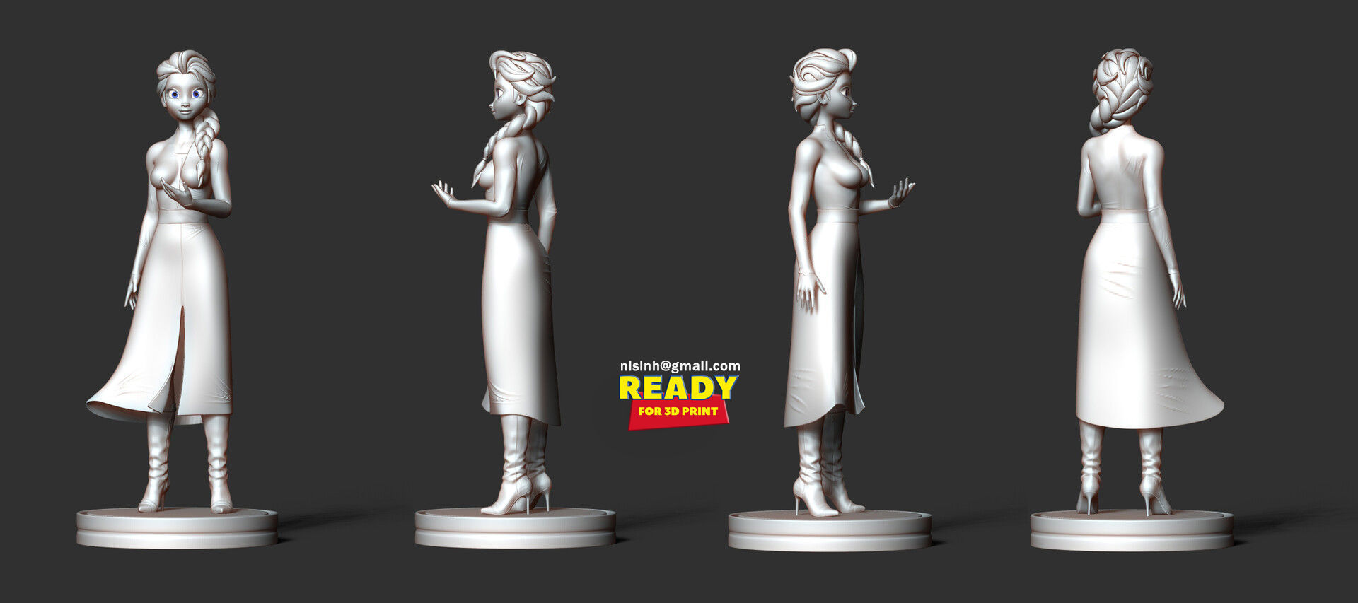 Elsa - Frozen 2 Fan art 3D model 3D printable | CGTrader