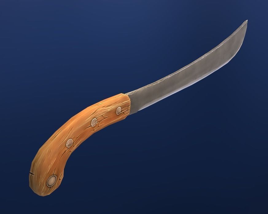 3D model Stylized machete VR / AR / low-poly | CGTrader