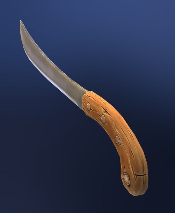 3D model Stylized machete VR / AR / low-poly | CGTrader