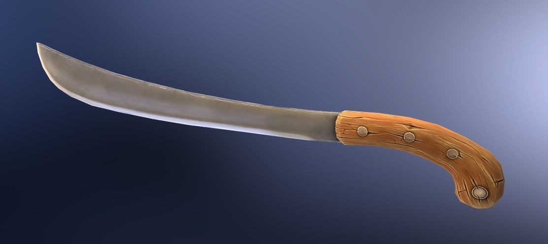 3D model Stylized machete VR / AR / low-poly | CGTrader