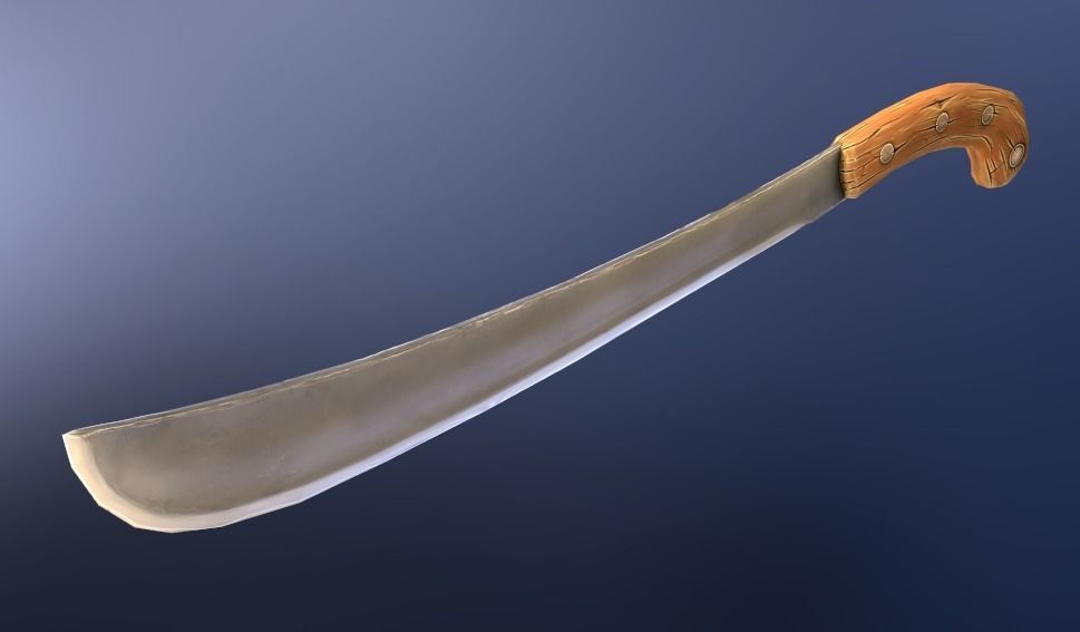 3D model Stylized machete VR / AR / low-poly | CGTrader