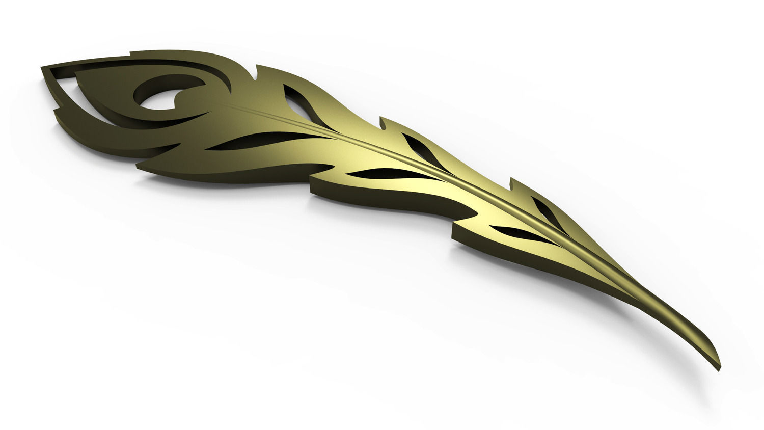 Peacock Feather 3d Model 3d Printable Cgtrader