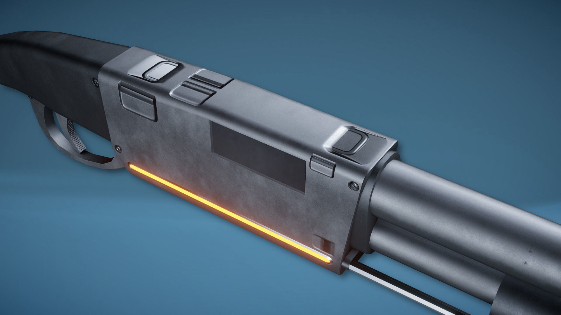 3D model Futuristic Shotgun VR / AR / low-poly | CGTrader