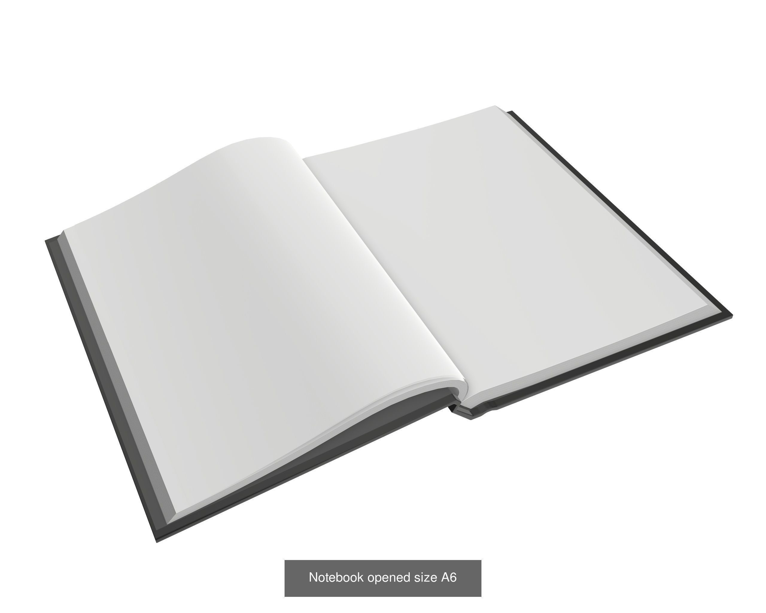 album notebook magazine book hardcover blank pack 3D Model Collection ...