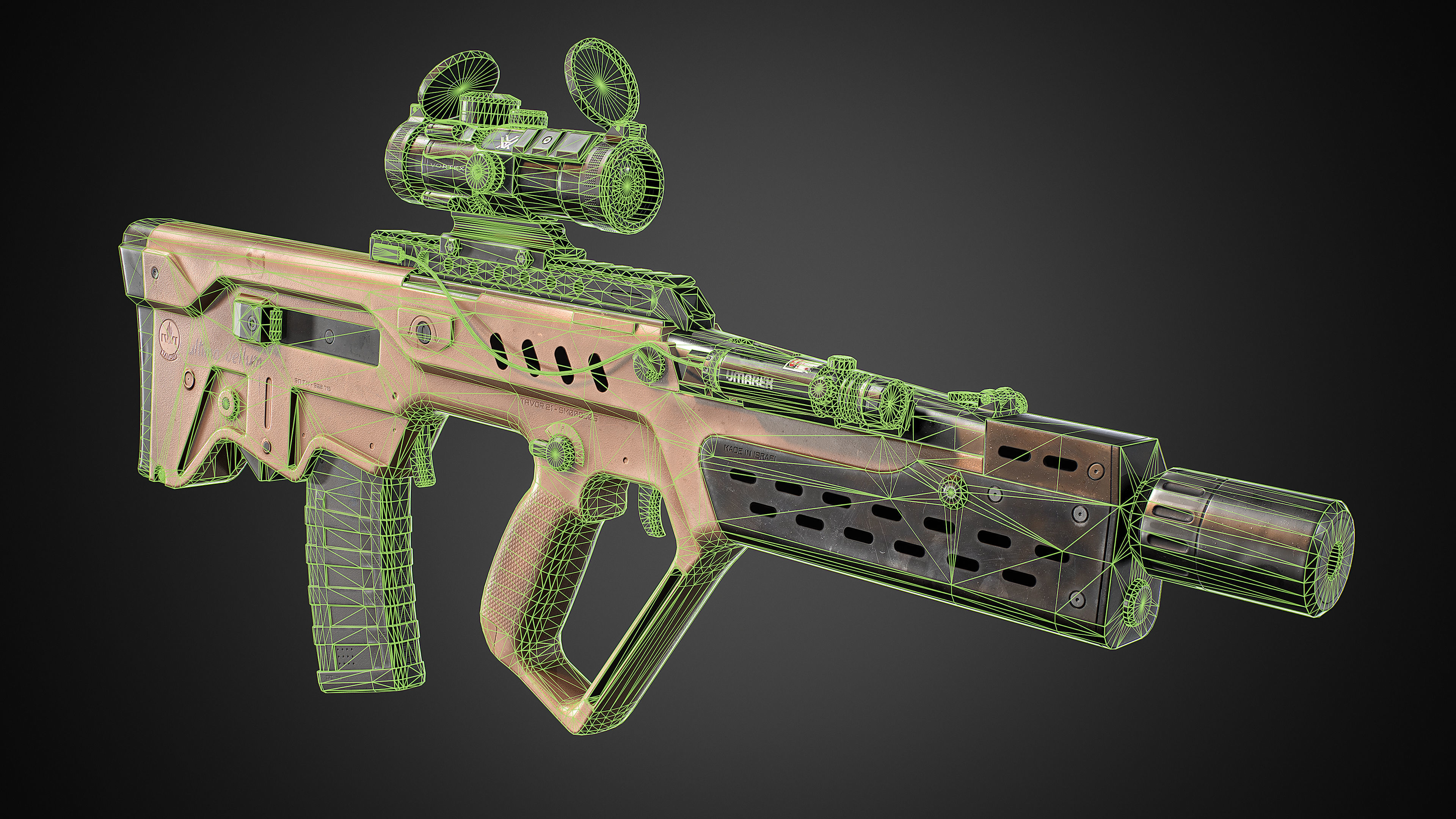 3D model TAR 21 rifle VR / AR / low-poly | CGTrader