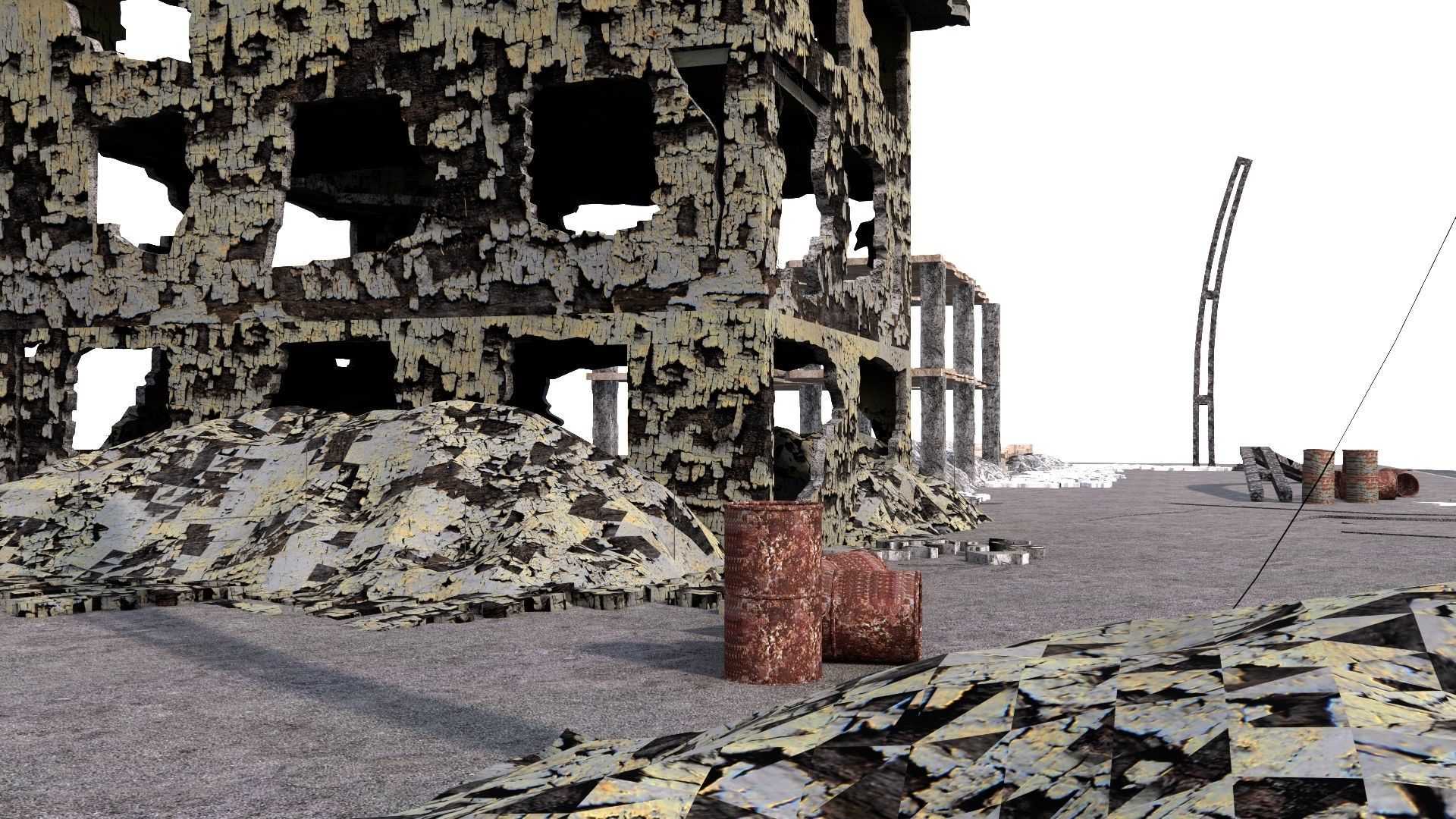 DAMAGED BUILDINGS 3D model | CGTrader