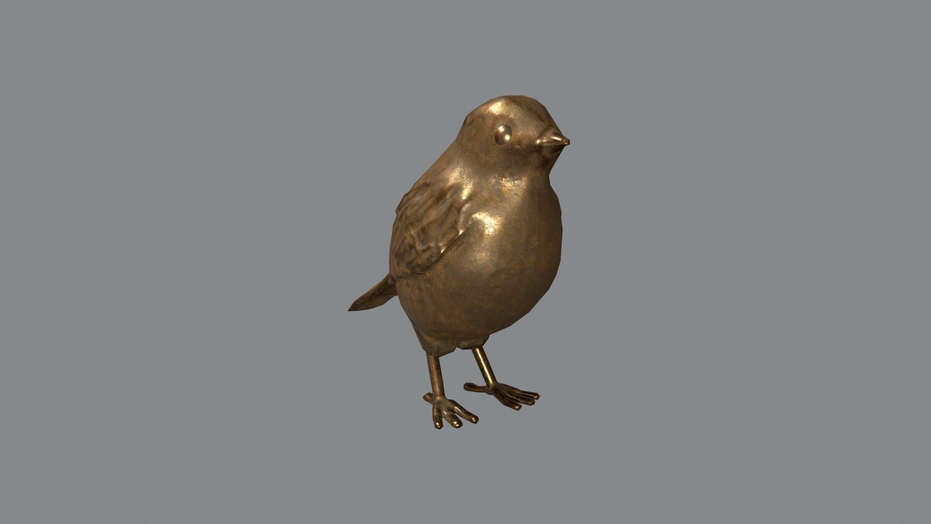 3D model Bronze Robin Statue VR / AR / low-poly | CGTrader