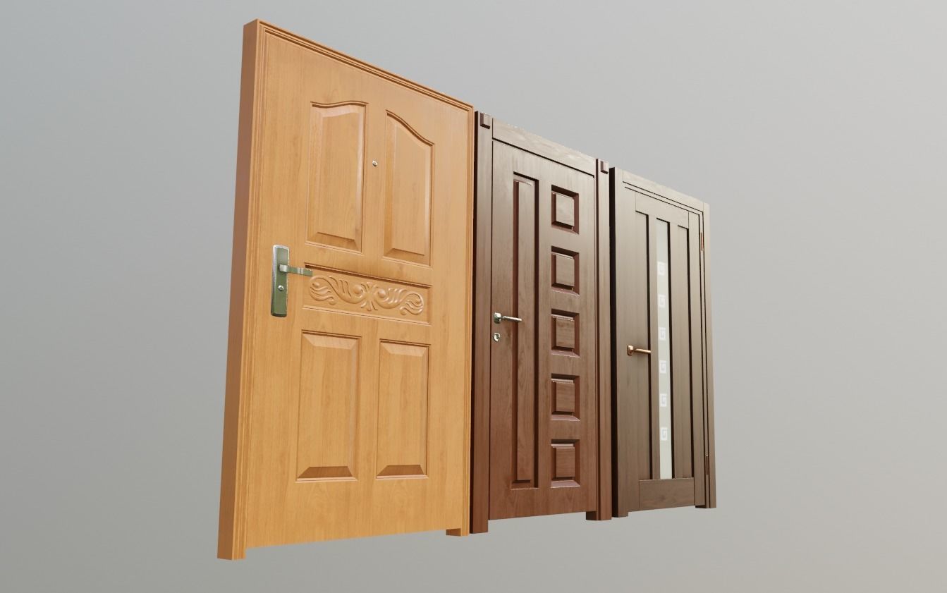 3D asset contemporary architecture doors | CGTrader