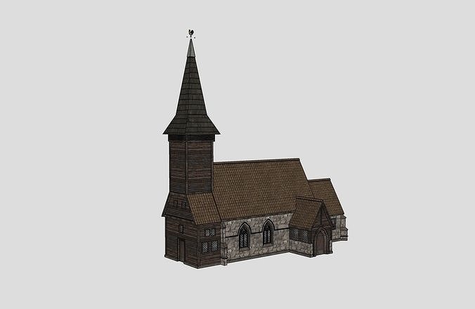 Medieval Church 15th century free 3D model | CGTrader