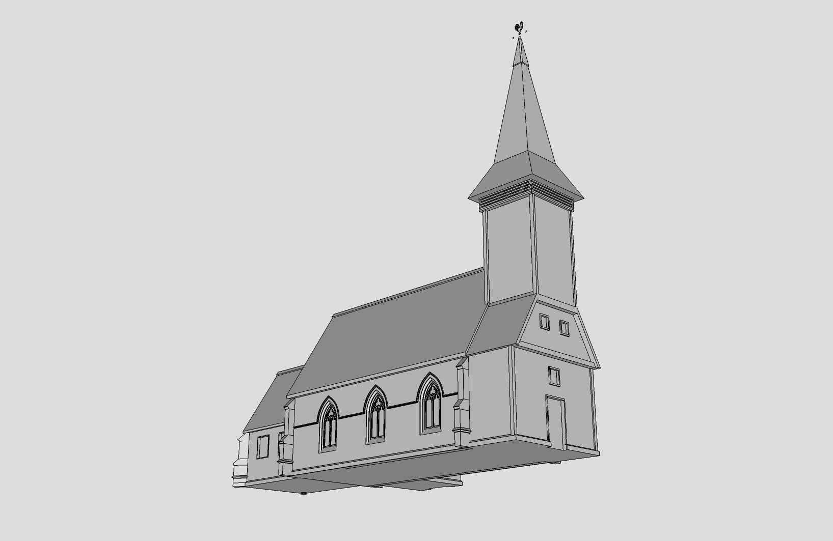 Medieval Church 15th century free 3D model | CGTrader