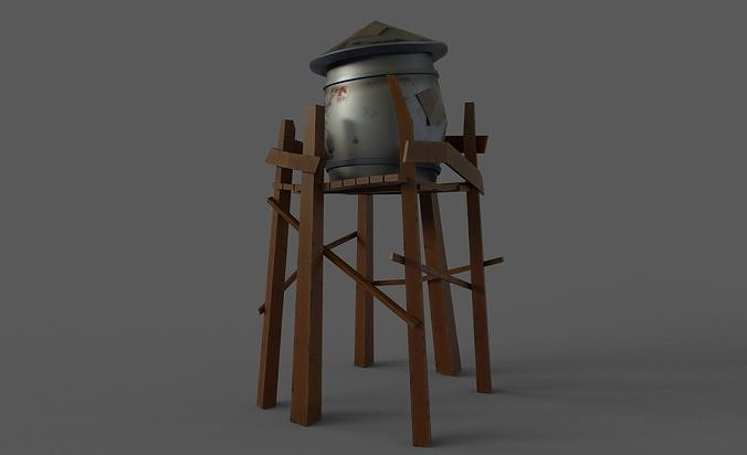 3D model Stylized Water tank VR / AR / low-poly | CGTrader