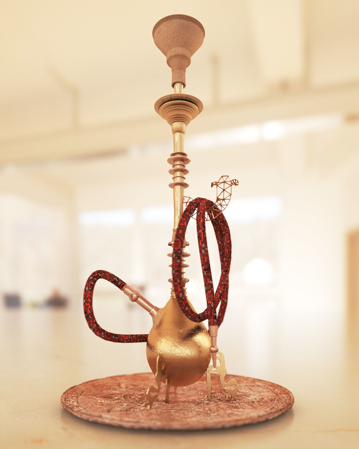 Traditional Old Style Yemeni Hookah 3D model | CGTrader