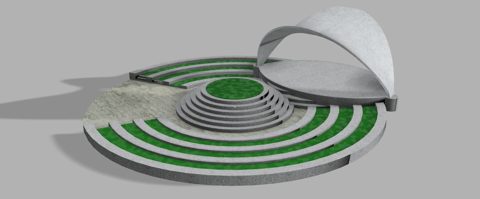 3D model oval stage VR / AR / low-poly | CGTrader