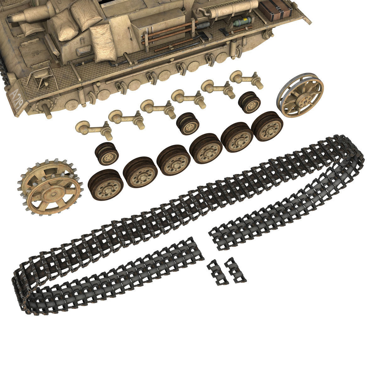 StuG III - Ausf D - DAK 3D model | CGTrader